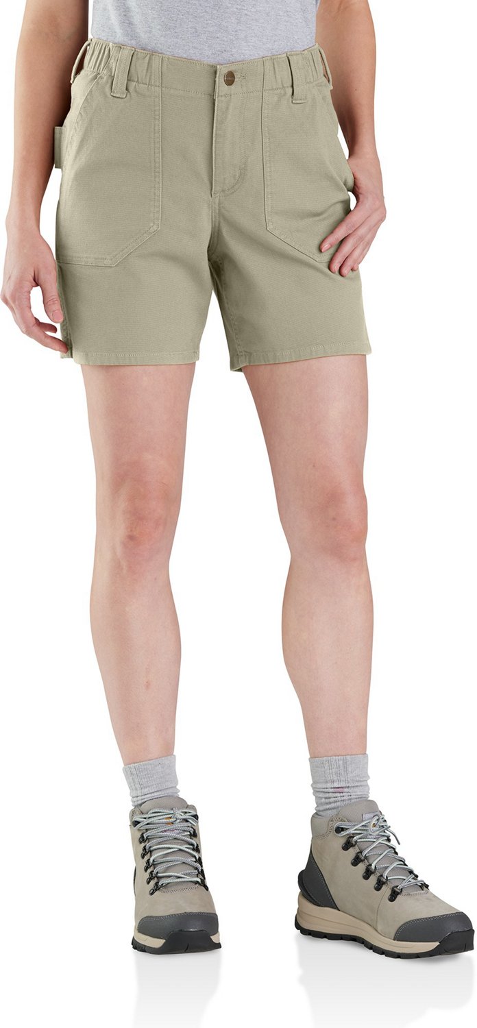 Carhartt Women's Rugged Flex Relaxed Fit Canvas Work Shorts 5 in | Academy