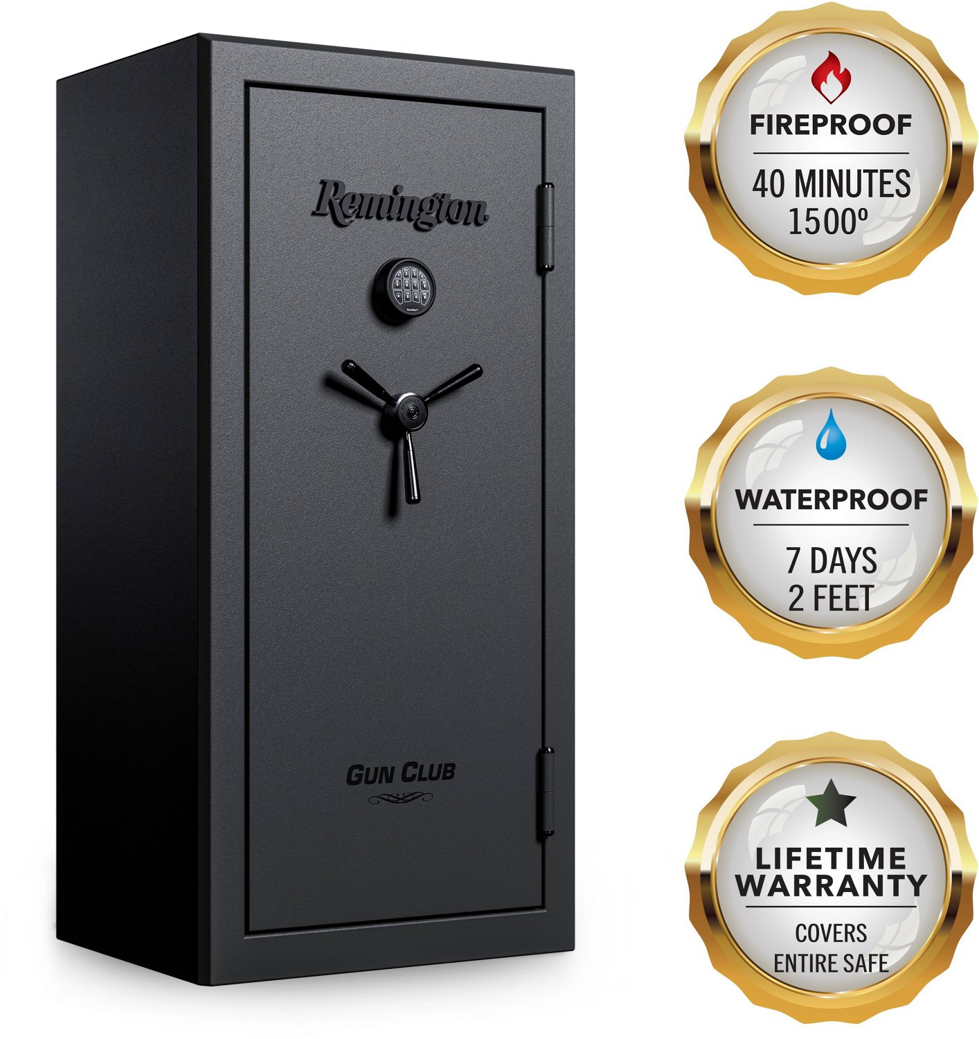 Remington Gun Club 26-Gun Fireproof and Waterproof Gun Safe with ...