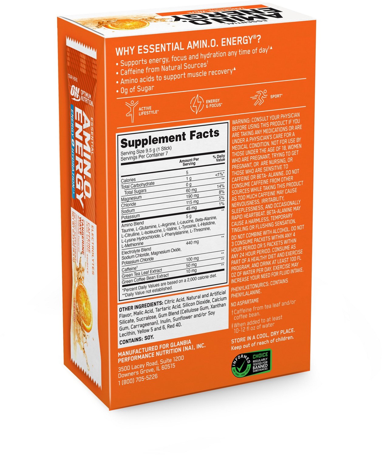 Optimum Nutrition Essential Amino Energy and Electrolytes Supplement ...