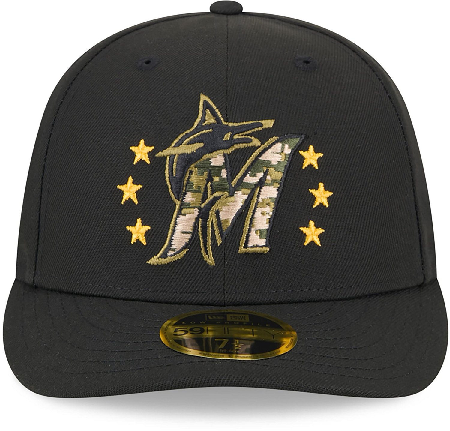 New Era Men's Miami Marlins 2024 Armed Forces Day Low Profile 59FIFTY ...