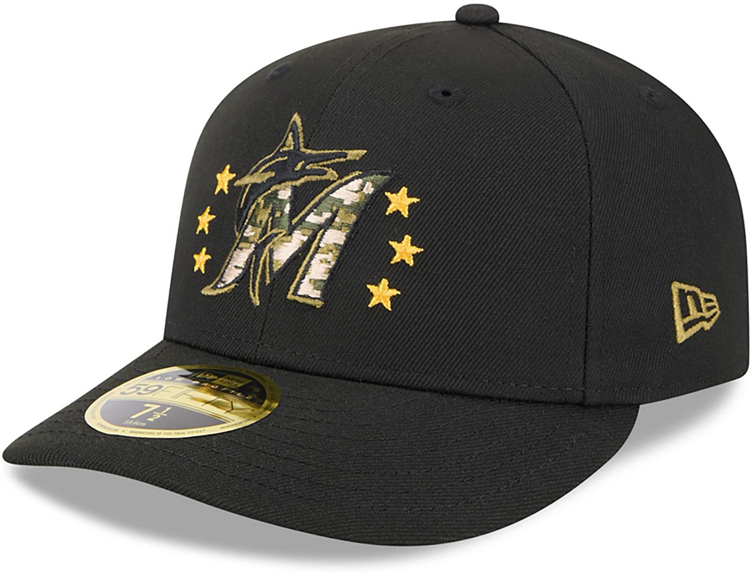 New Era Men's Miami Marlins 2024 Armed Forces Day Low Profile 59FIFTY ...