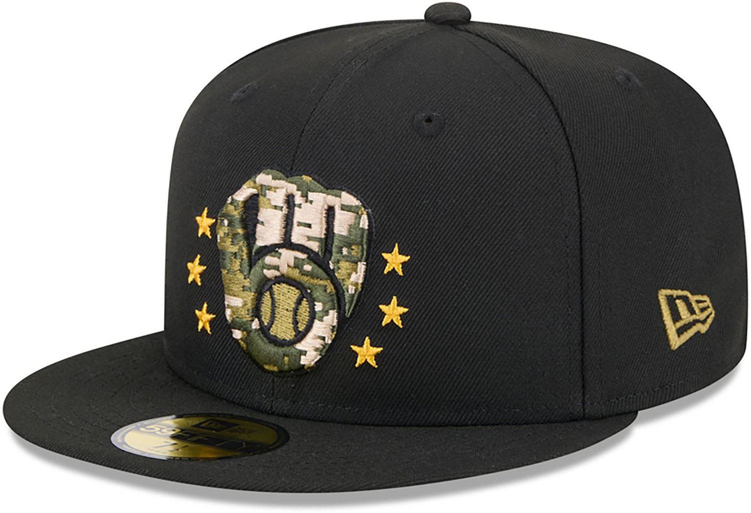 New Era Men's Milwaukee Brewers 2024 Armed Forces Day On-Field 59FIFTY Fitted Hat | Academy
