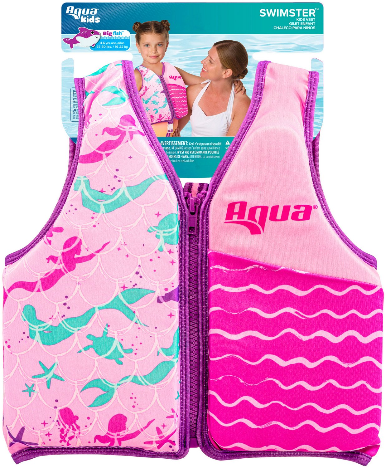Aqua-Leisure Kids' Swimster Mermaid Swim Trainer Vest | Academy