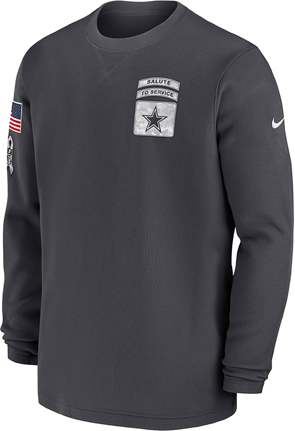 Nike Men's Dallas Cowboys Salute to Service Long Sleeve Crew Top | Academy