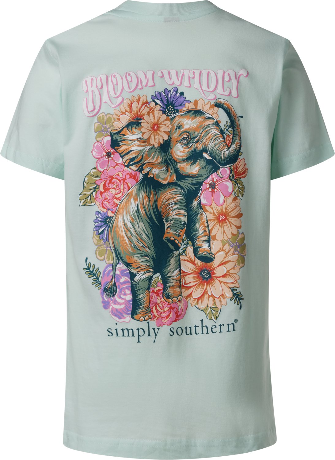 Simply Southern Girls' Bloom Elephant Graphic T-shirt | Academy