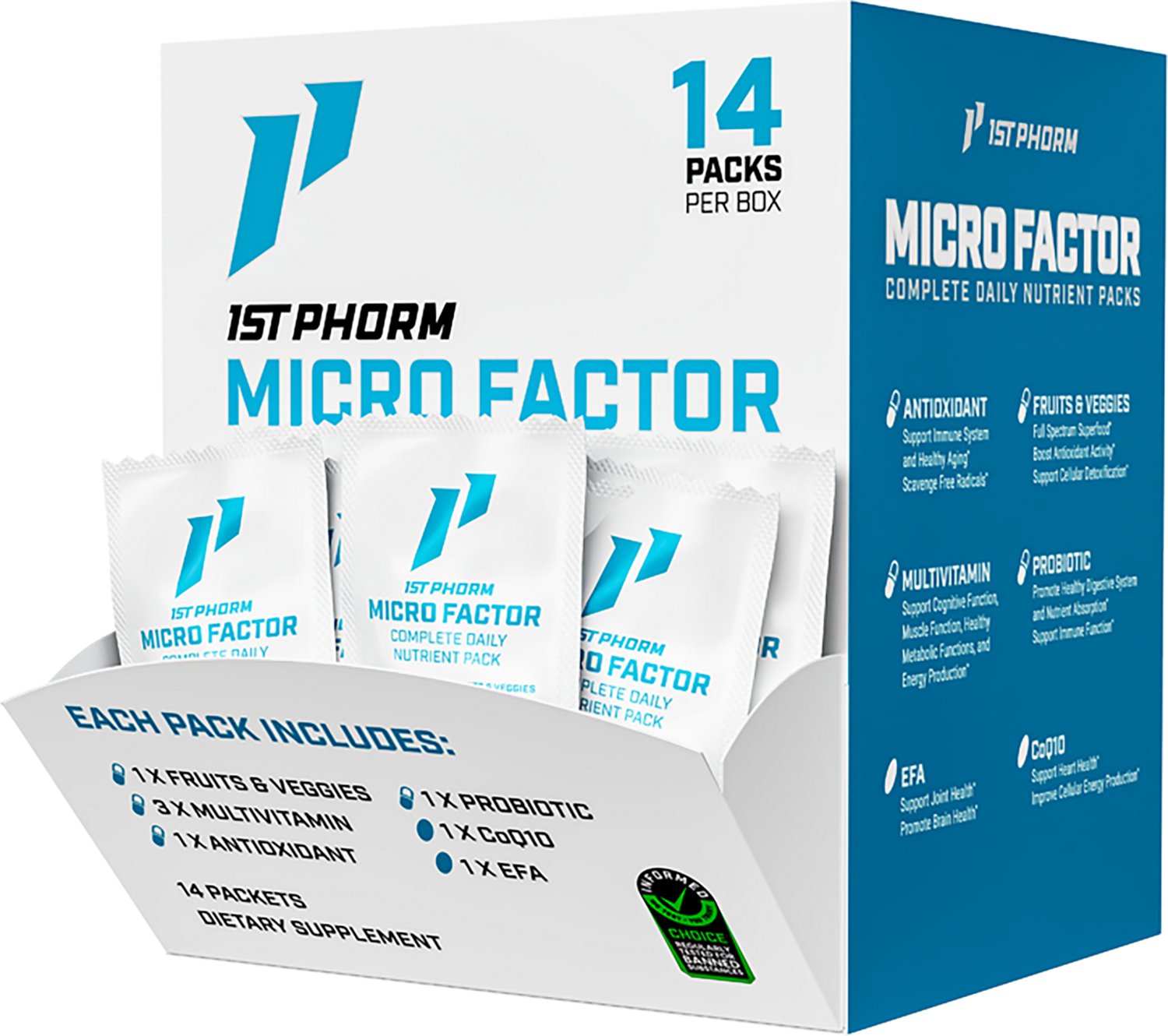 1st Phorm Microfactor Single Serve Dietary Supplement 30 Day Pack | Academy