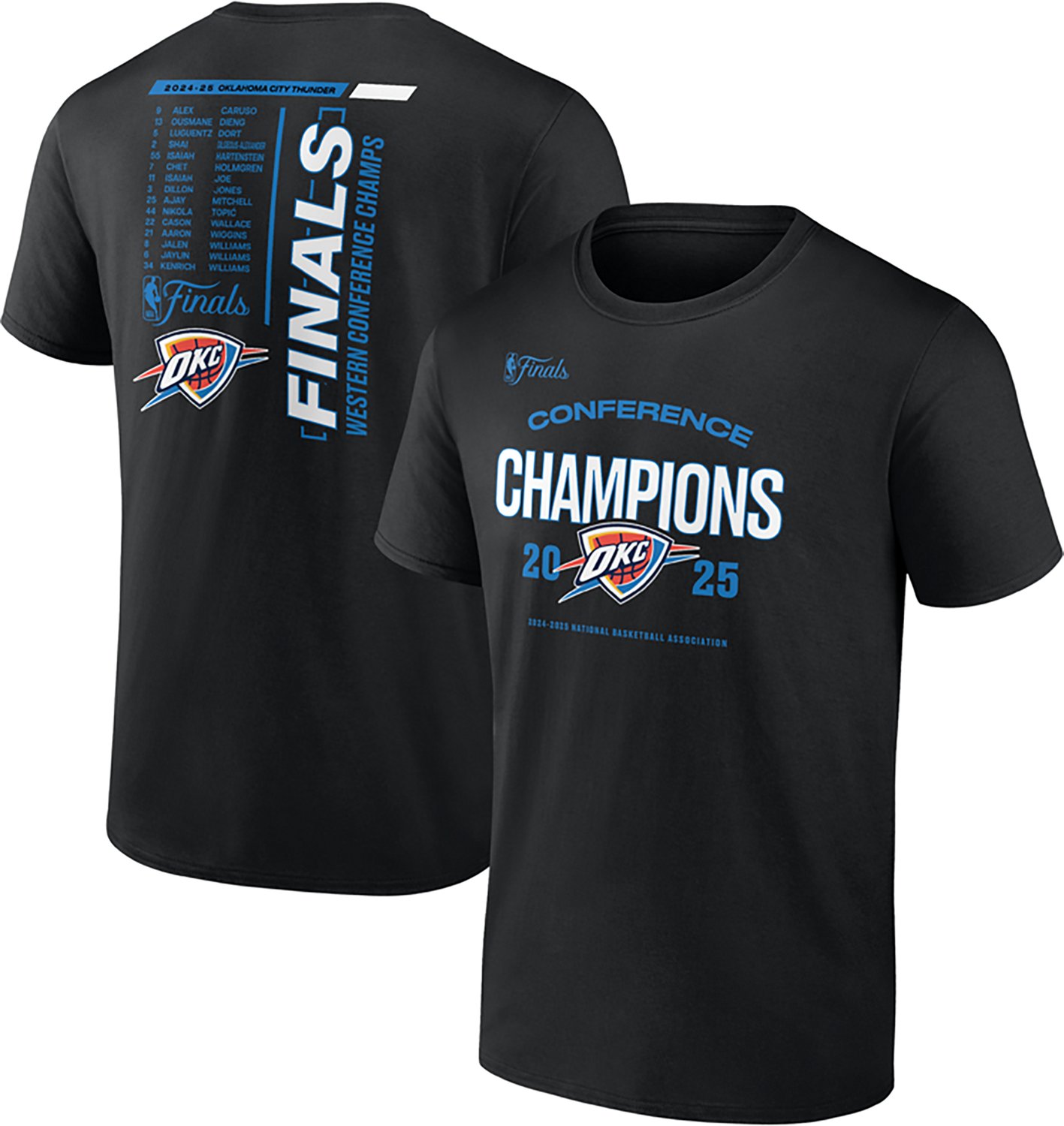 Fanatics Men's Oklahoma City Thunder 2025 Conference Champions Roster ...