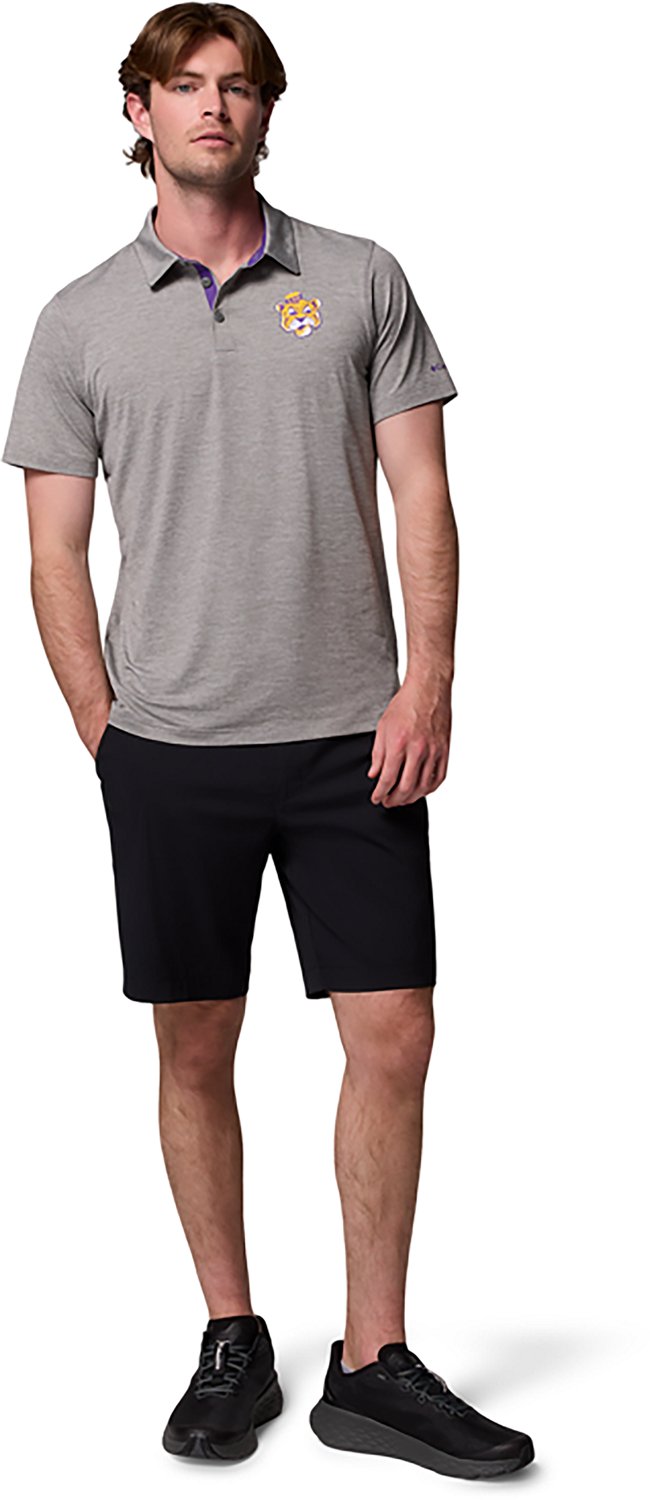 Columbia Sportswear Men's LSU CLG Vault Tech Trail Polo Shirt | Academy