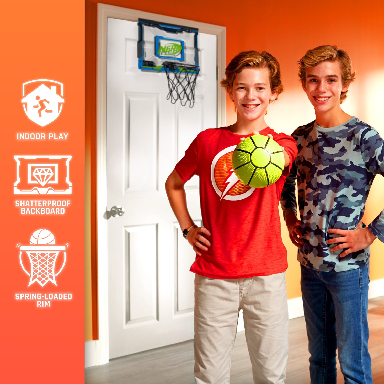 NERF LED Over-the-Door Mini Basketball Hoop | Academy