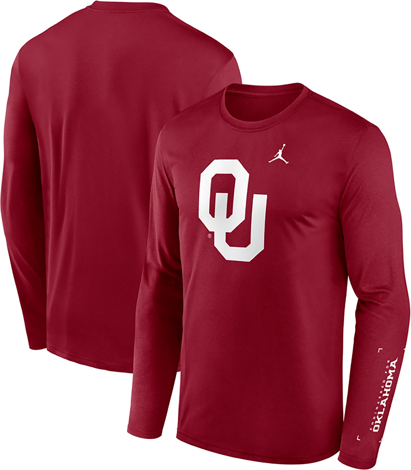 Jordan Men's University of Oklahoma Primary Logo DF Legend Long Sleeve ...