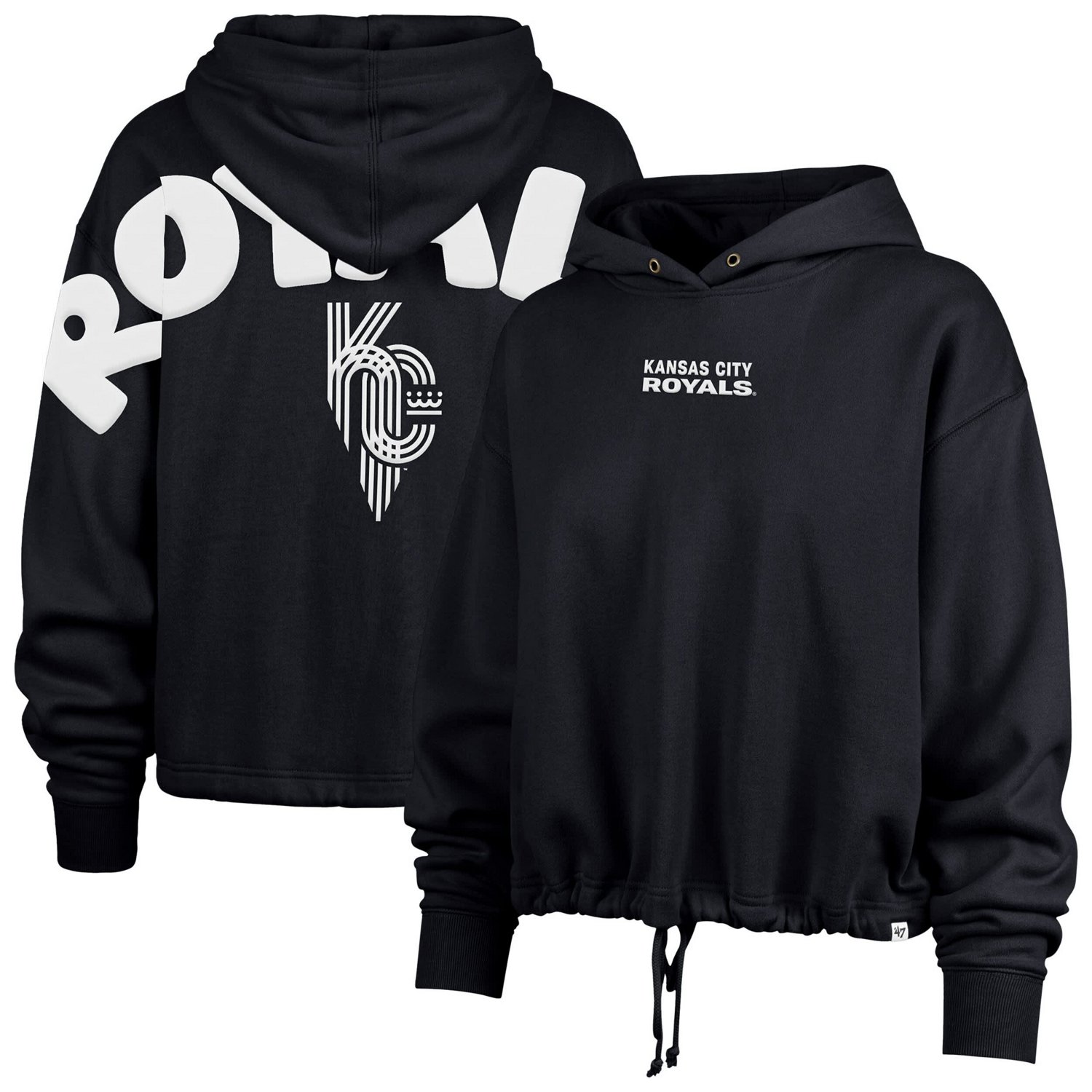 '47 Kansas City Royals City Connect Venice Cropped Pullover Hoodie ...