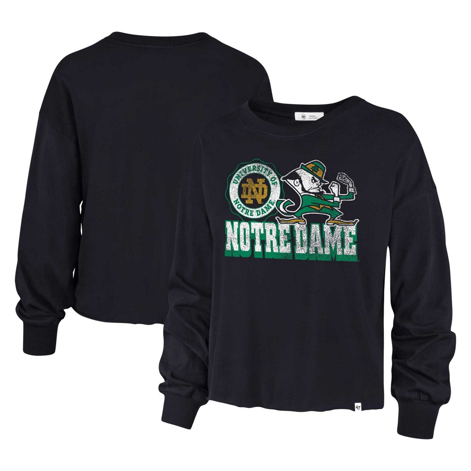 '47 Notre Dame Fighting Irish Bottom Line Parkway Long Sleeve High Waist T-Shirt | Academy