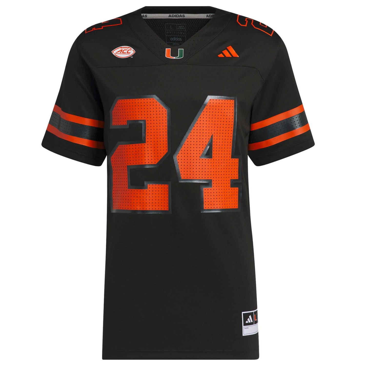 adidas 24 Miami Hurricanes Premier Strategy Jersey | Academy