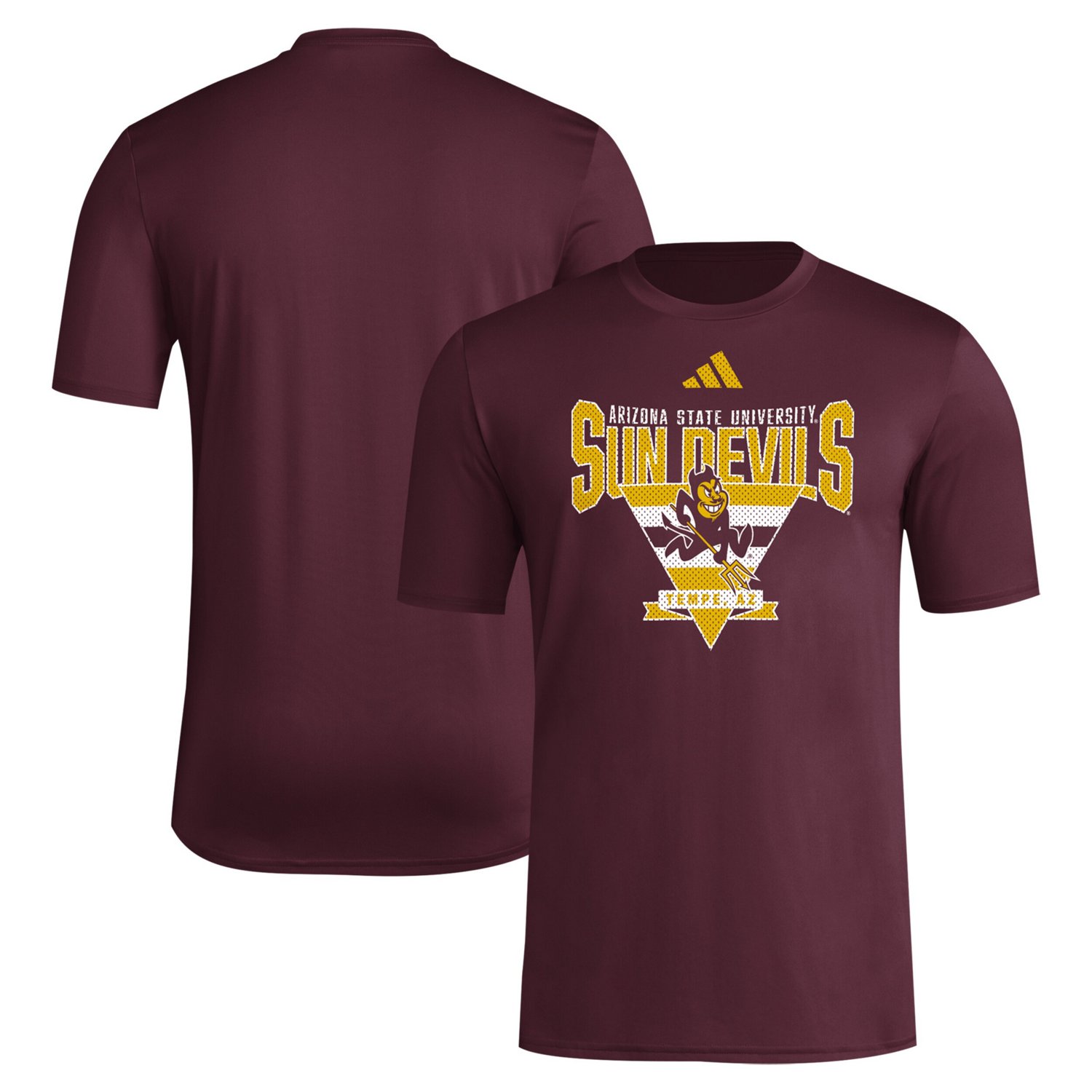 adidas Arizona State Sun Devils 2024 Locker Trilateral Pre-Game T-Shirt ...