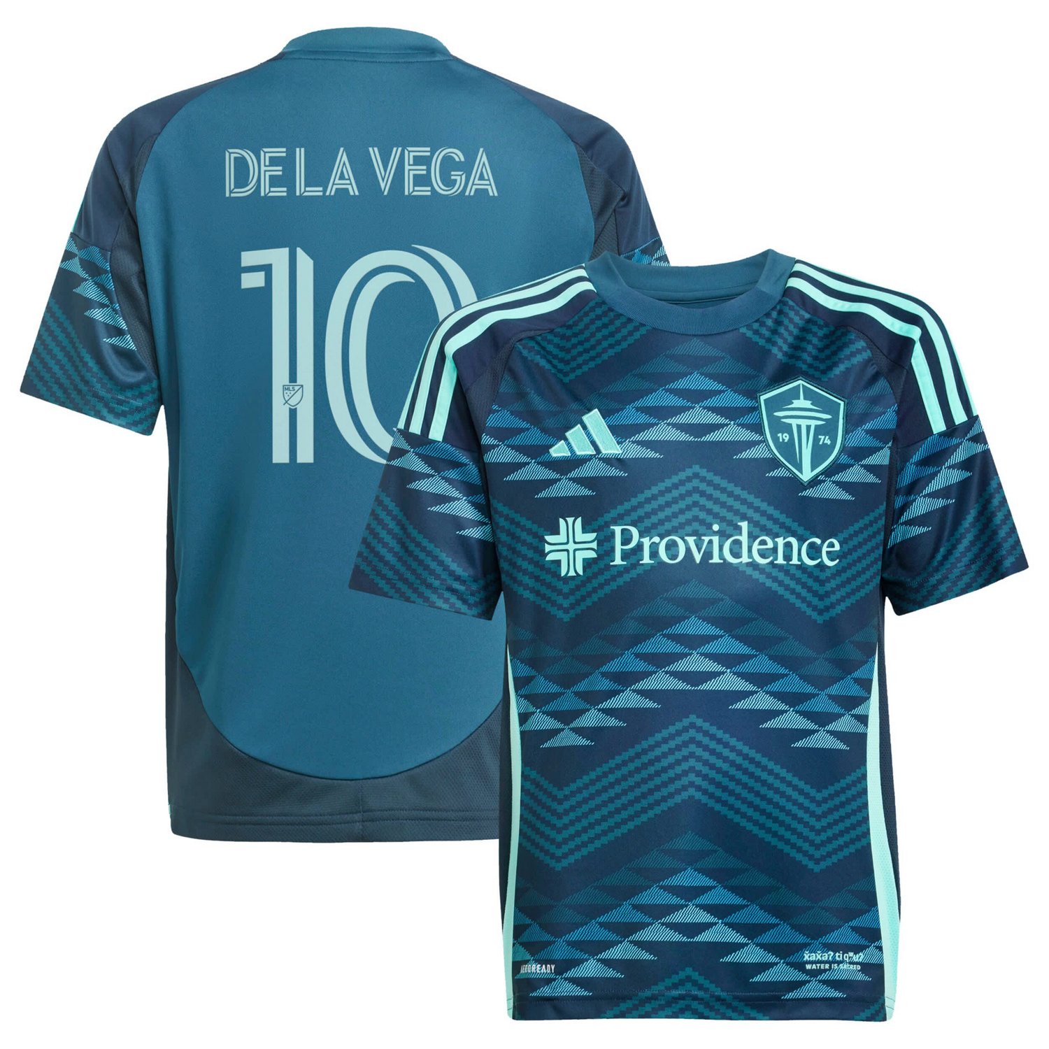 adidas Pedro de la Vega Seattle Sounders FC 2025 The Salish Sea Kit Replica Player Jersey | Academy