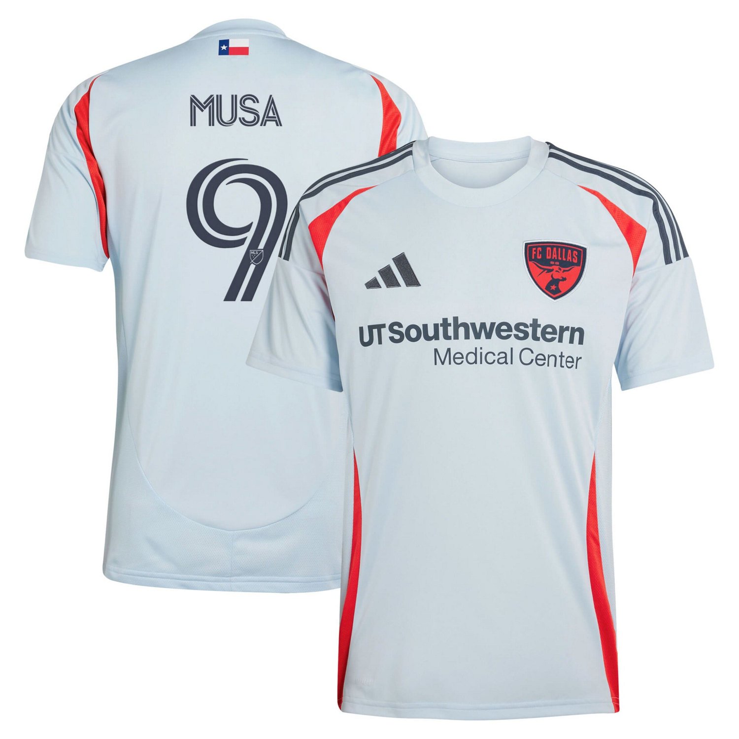 adidas Petar Musa Light FC Dallas 2025 The Inferno Kit Replica Player ...