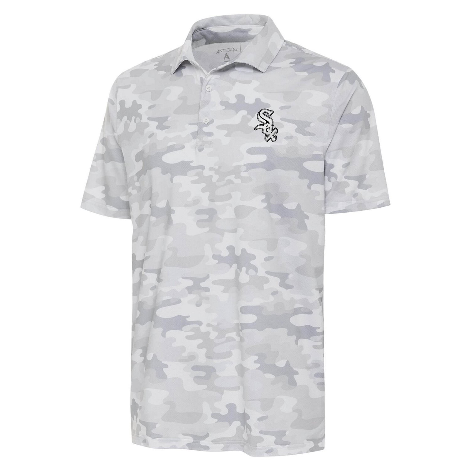 Antigua Chicago Sox Brushed Metallic Logo Collide Polo | Academy