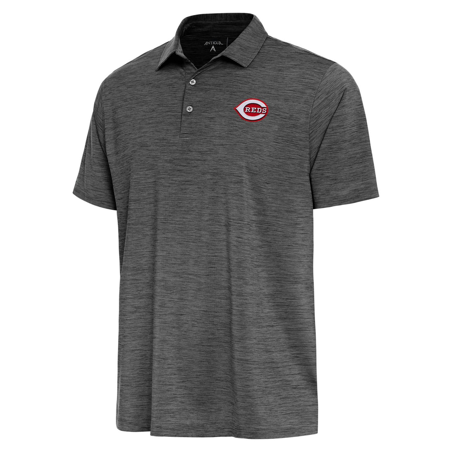 Antigua Heather Cincinnati Reds Layout Polo | Academy