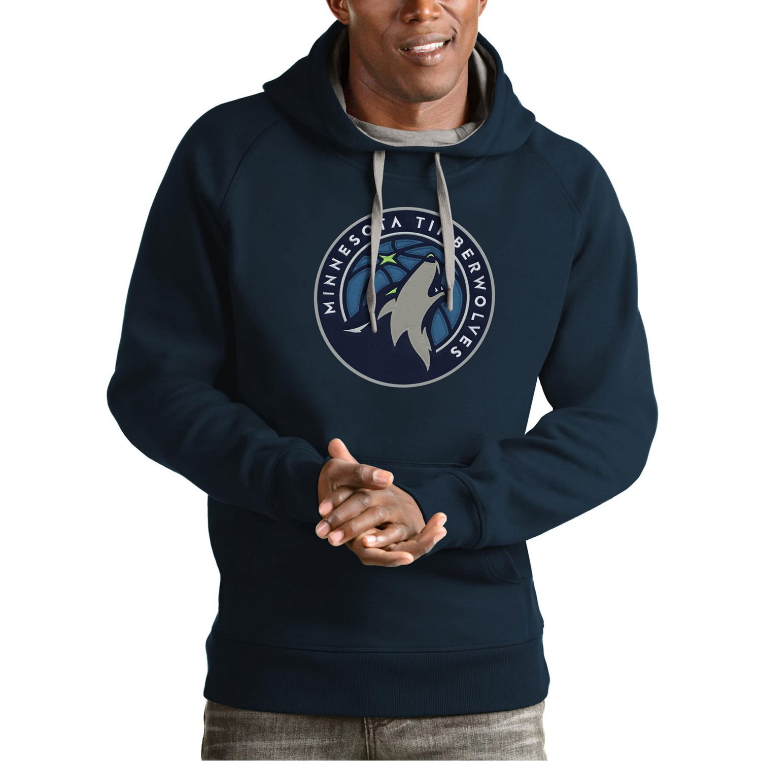 Antigua Minnesota Timberwolves Team Logo Victory Pullover Hoodie | Academy