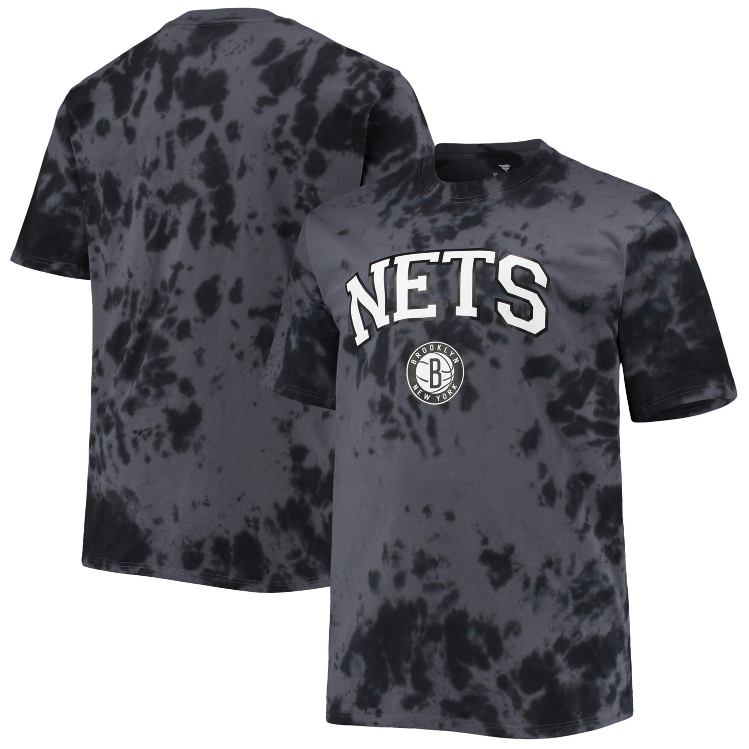 Brooklyn Nets Big Tall Marble Dye Tonal Performance T-Shirt | Academy