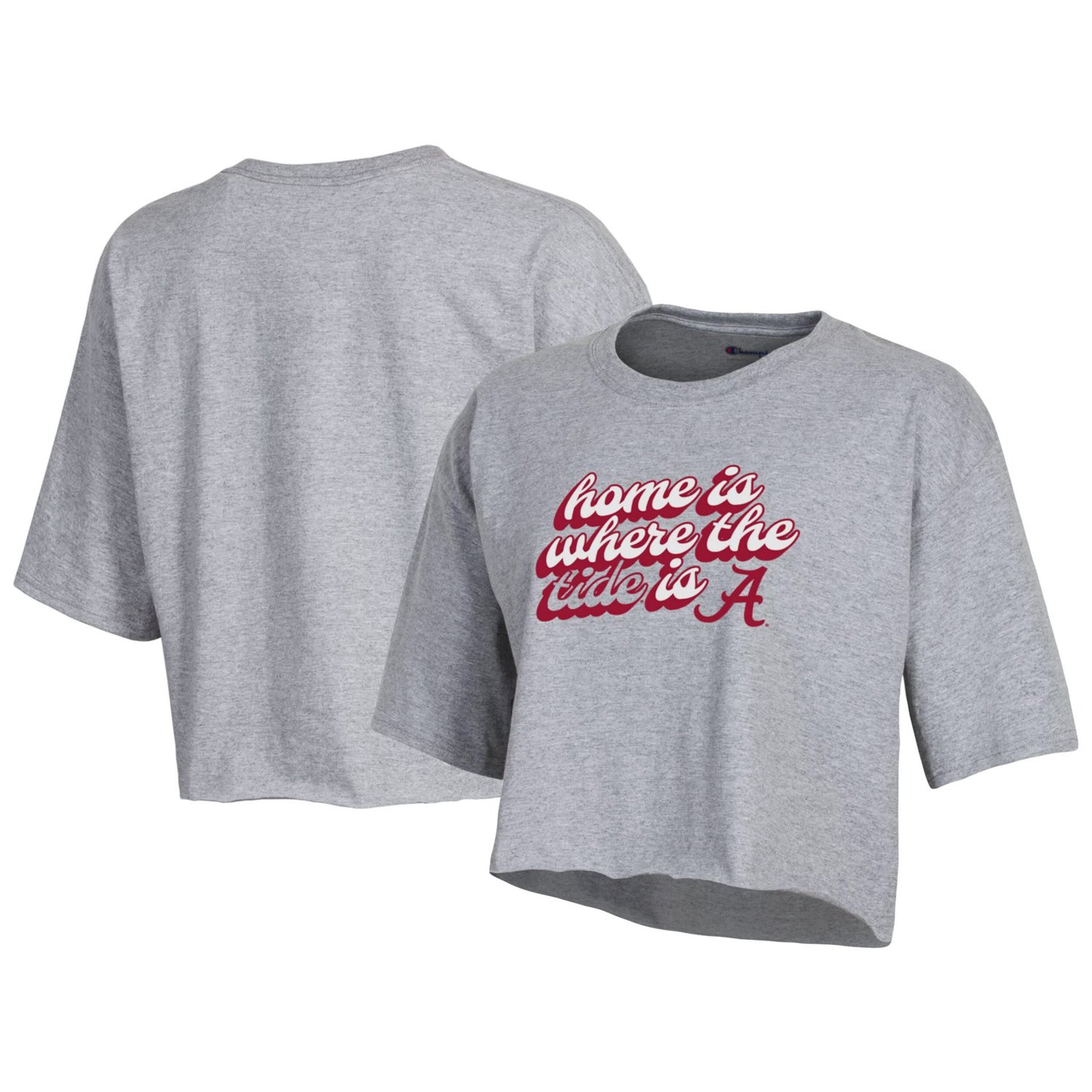 Champion Gray Alabama Crimson Tide Boyfriend Cropped T-Shirt | Academy