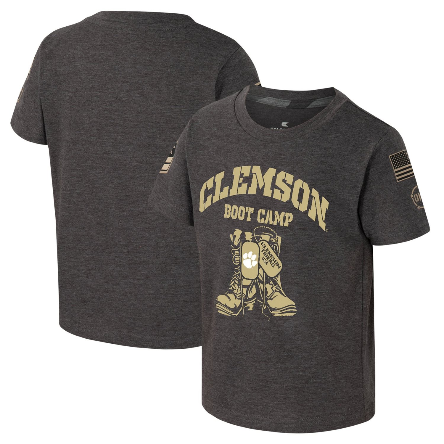 Colosseum Clemson Tigers OHT Military Appreciation Boot Camp T-Shirt ...