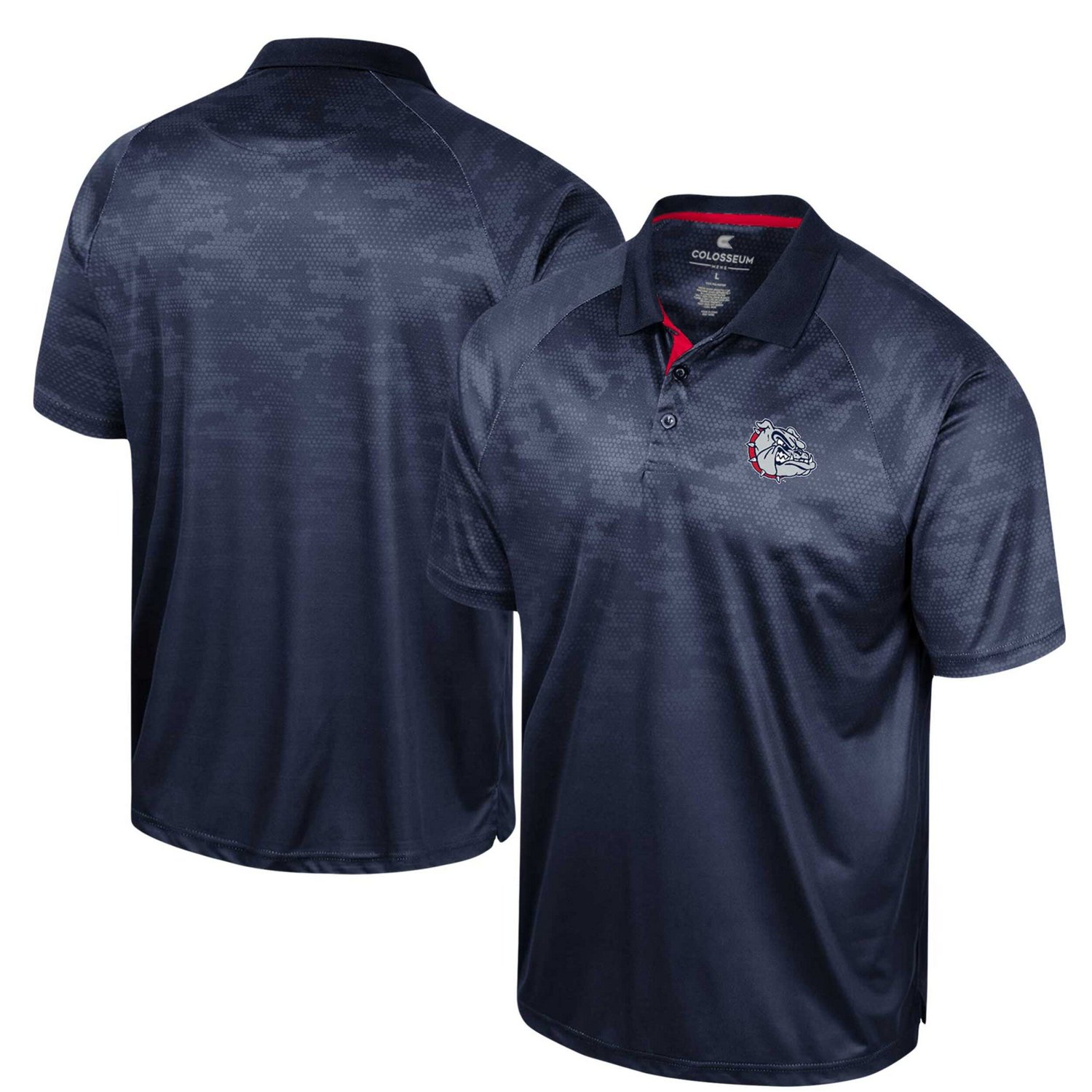 Colosseum Gonzaga Bulldogs Honeycomb Raglan Polo | Academy