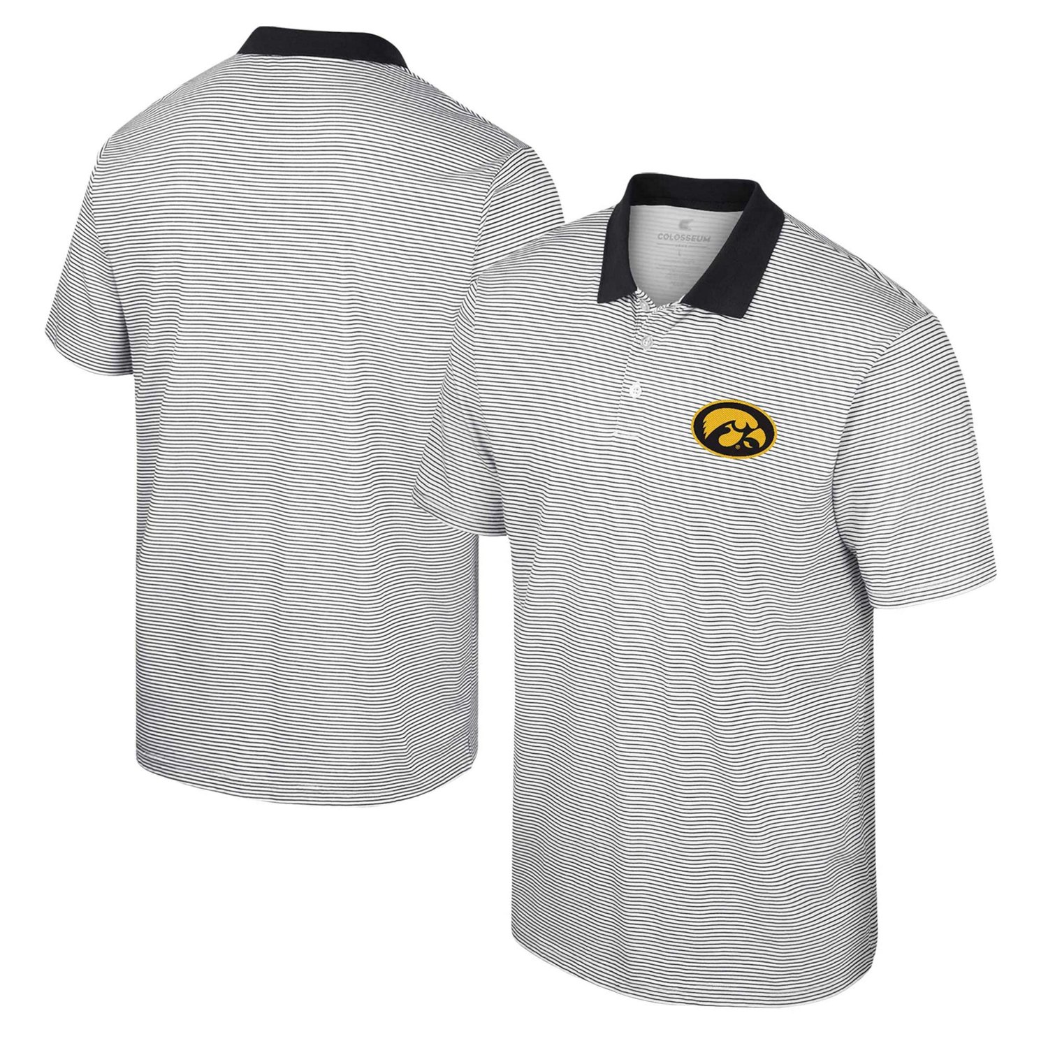 Colosseum Iowa Hawkeyes Print Stripe Polo | Academy