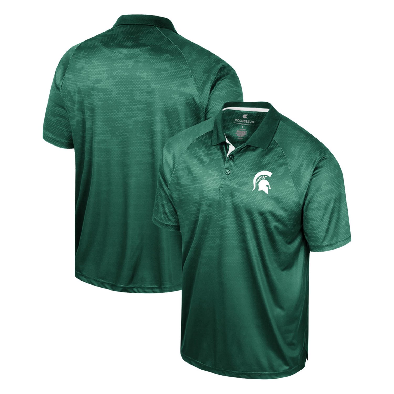 Colosseum Michigan State Spartans Honeycomb Raglan Polo | Academy