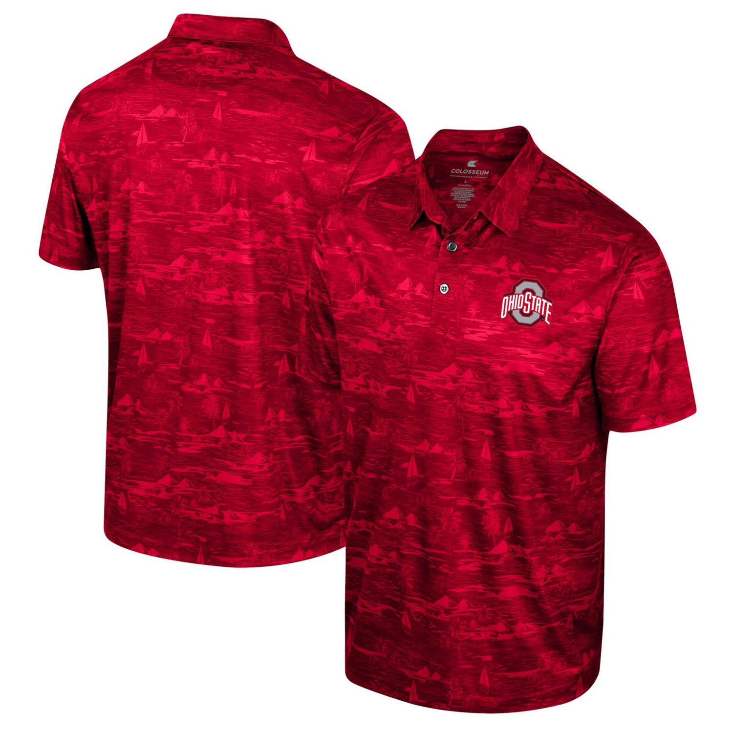 Colosseum Ohio State Buckeyes Daly Print Polo | Academy