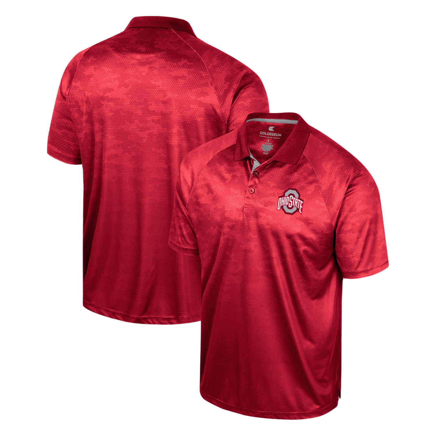 Colosseum Ohio State Buckeyes Honeycomb Raglan Polo | Academy