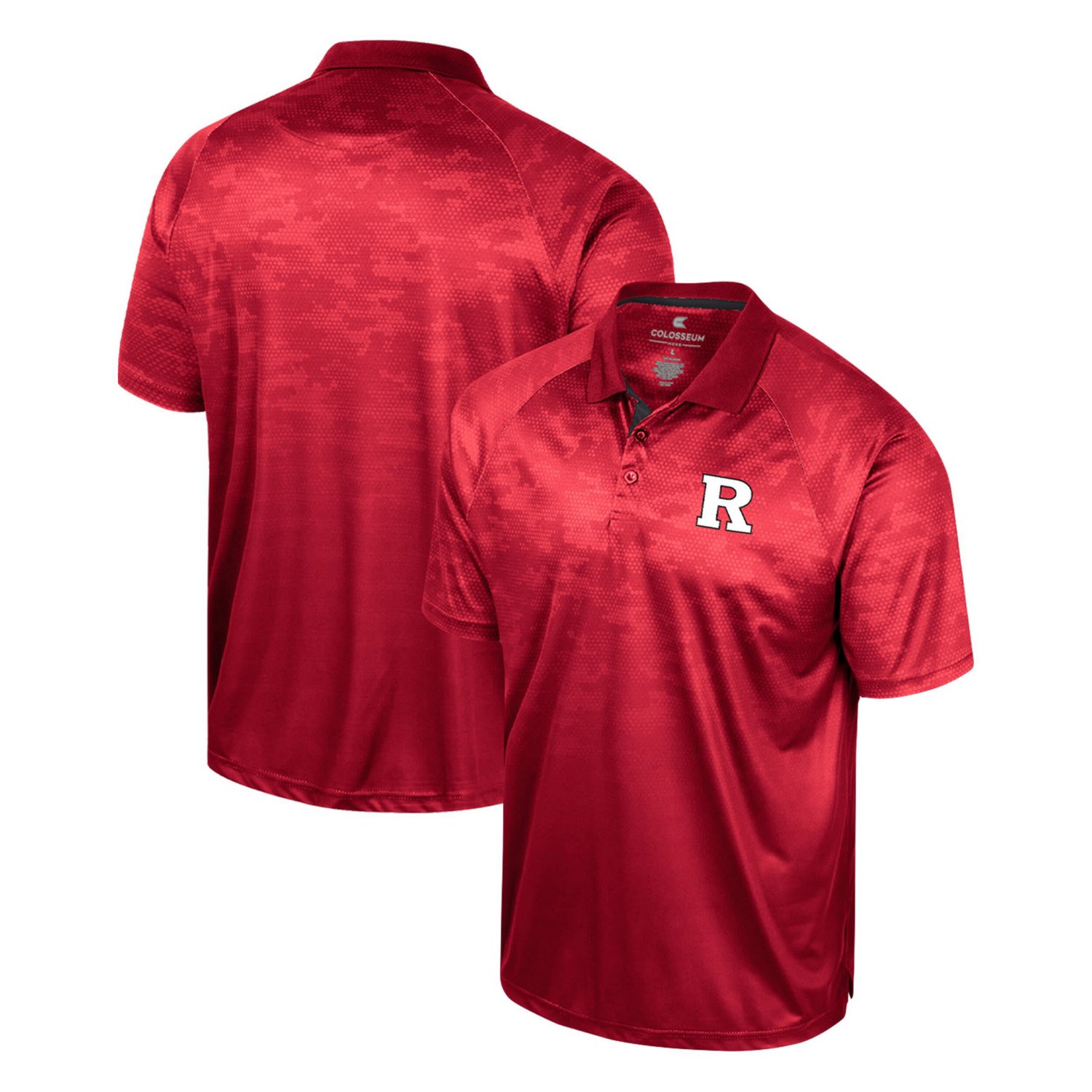 Colosseum Rutgers Knights Honeycomb Raglan Polo | Academy