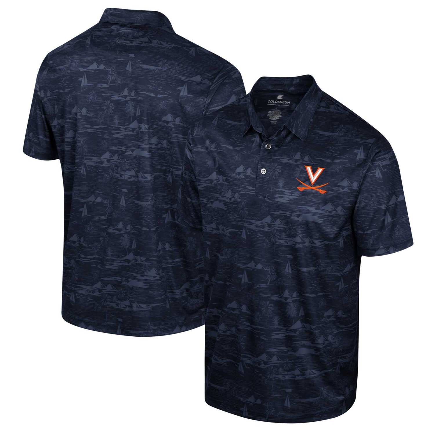 Colosseum Virginia Cavaliers Daly Print Polo | Academy