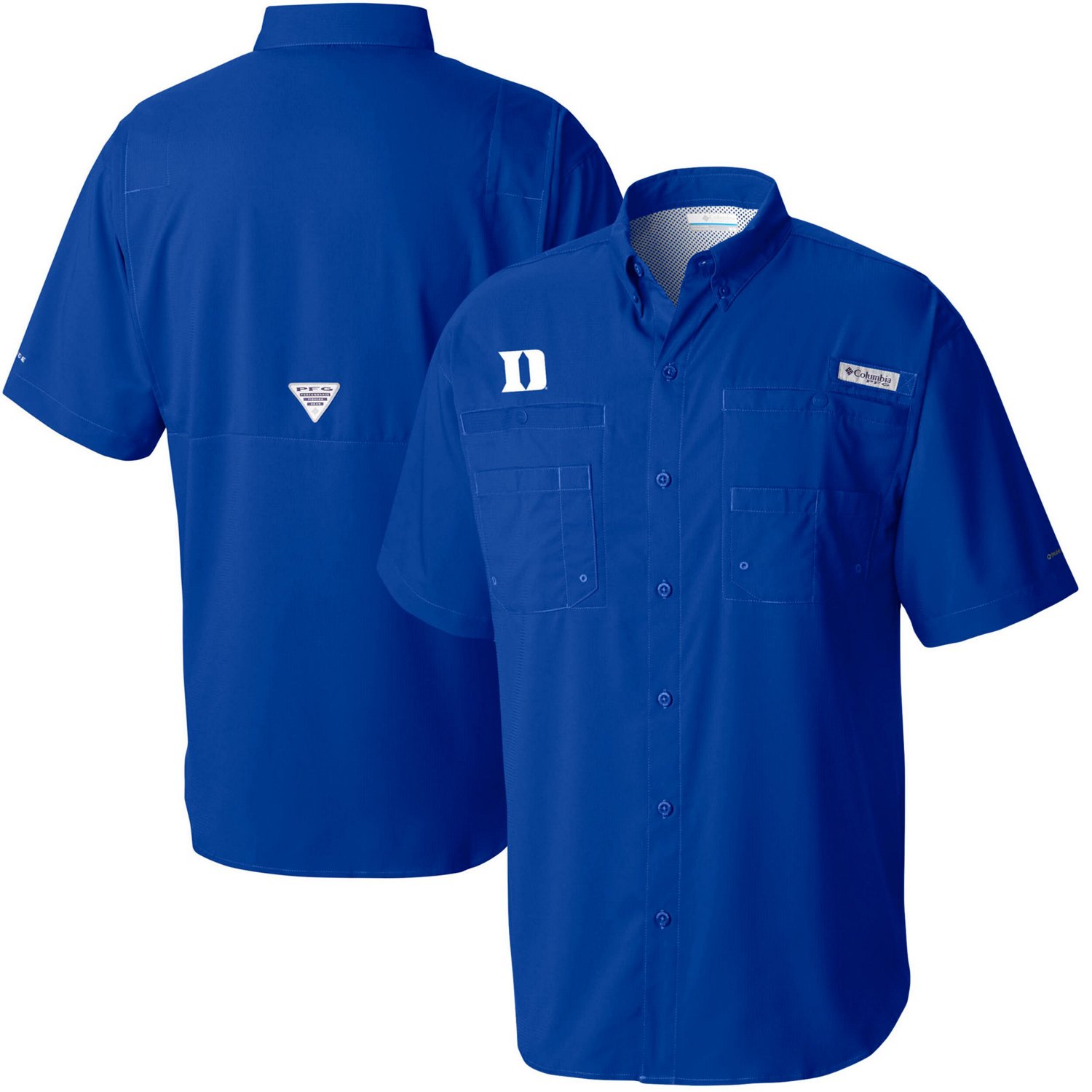 Columbia Duke Blue Devils Tamiami Omni-Shade Button-Down Shirt | Academy