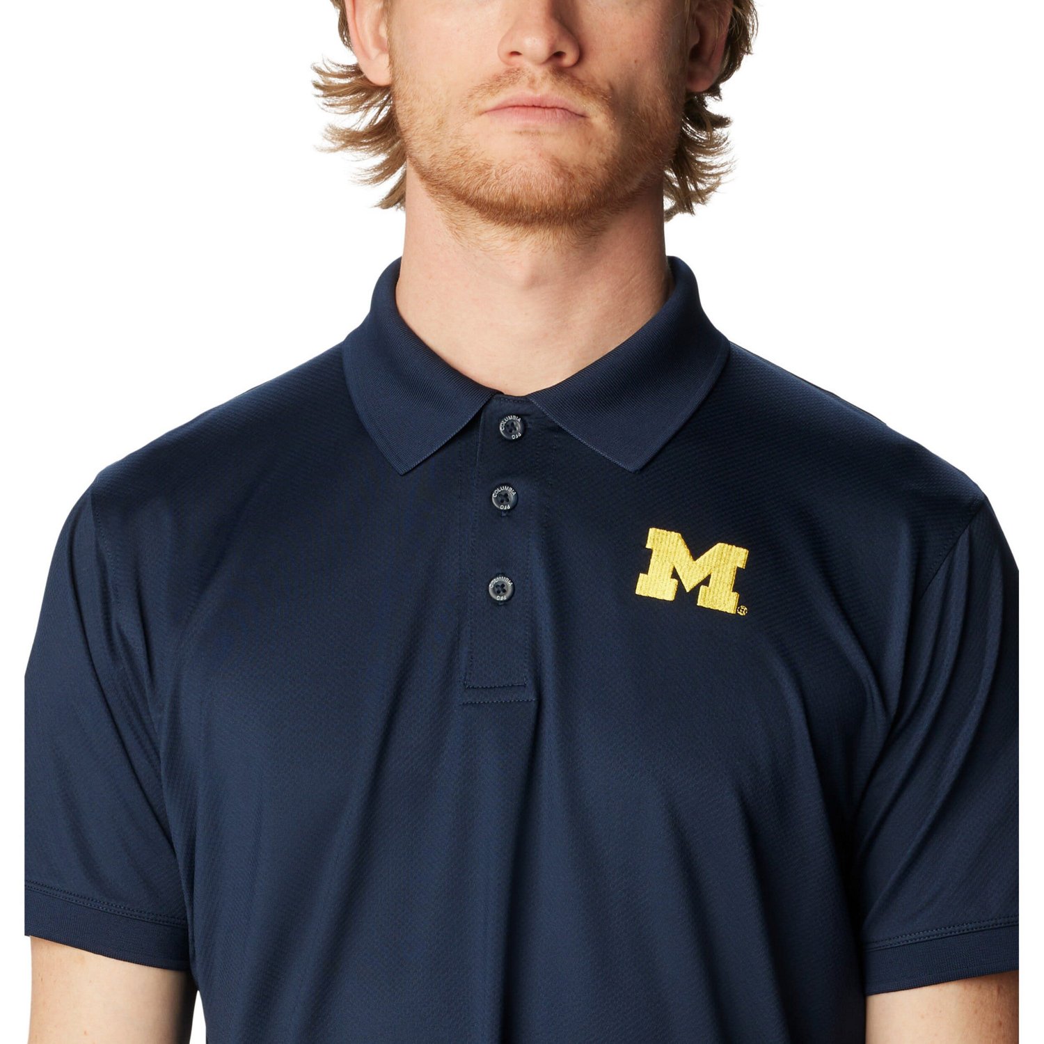 Columbia Michigan Wolverines PFG Tamiami Omni-Shade Polo | Academy