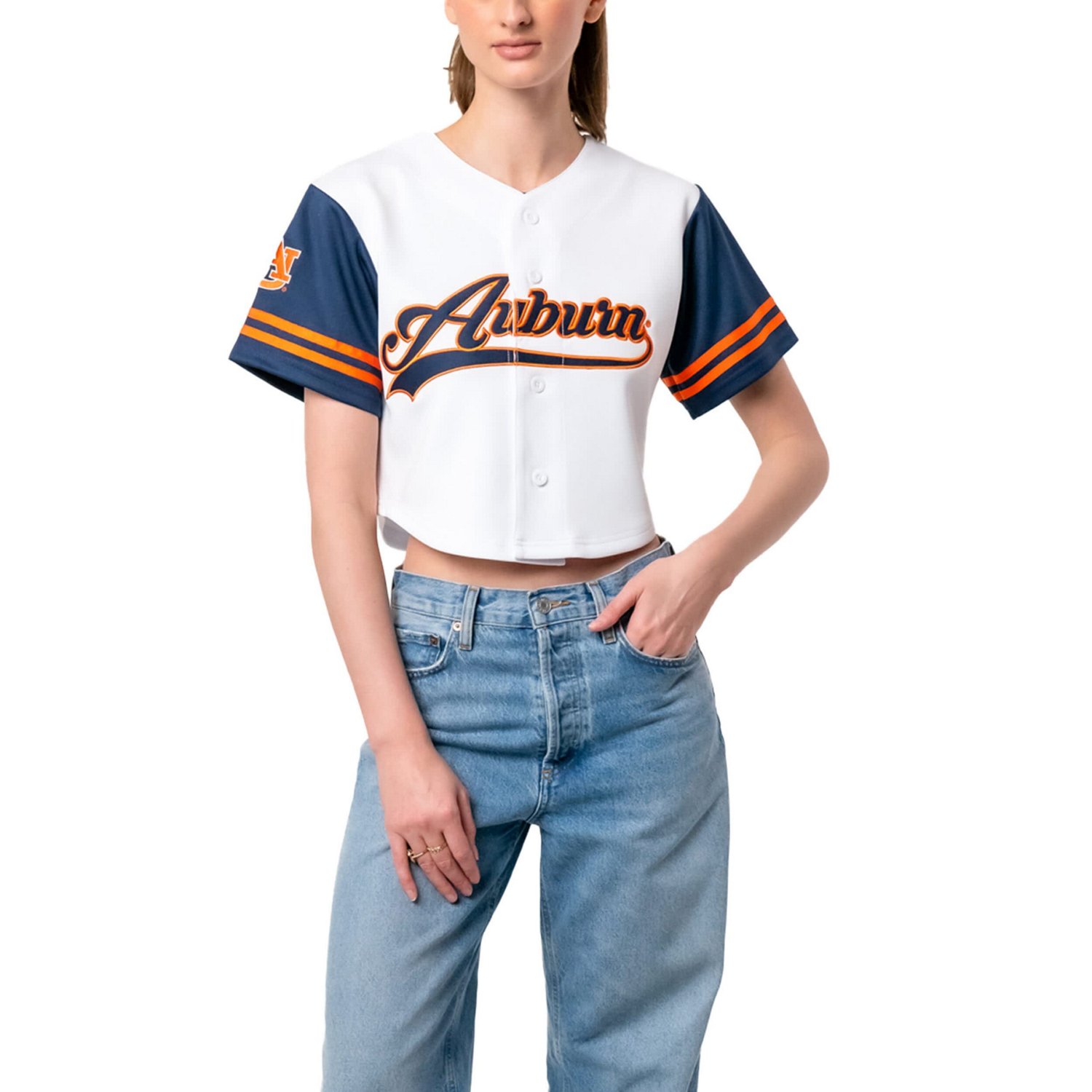 Established Co Auburn Tigers Baseball Jersey Cropped T-Shirt | Academy