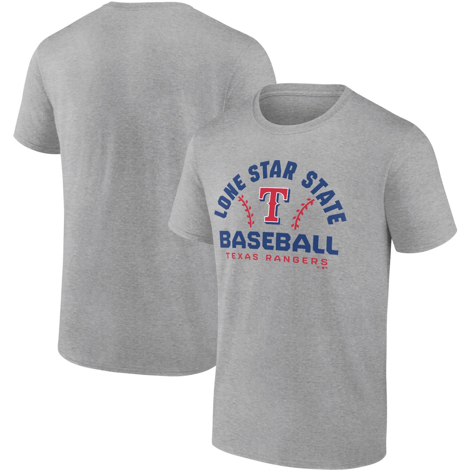 Fanatics Branded Heathered Gray Texas Rangers Iconic Go for Two T-Shirt ...