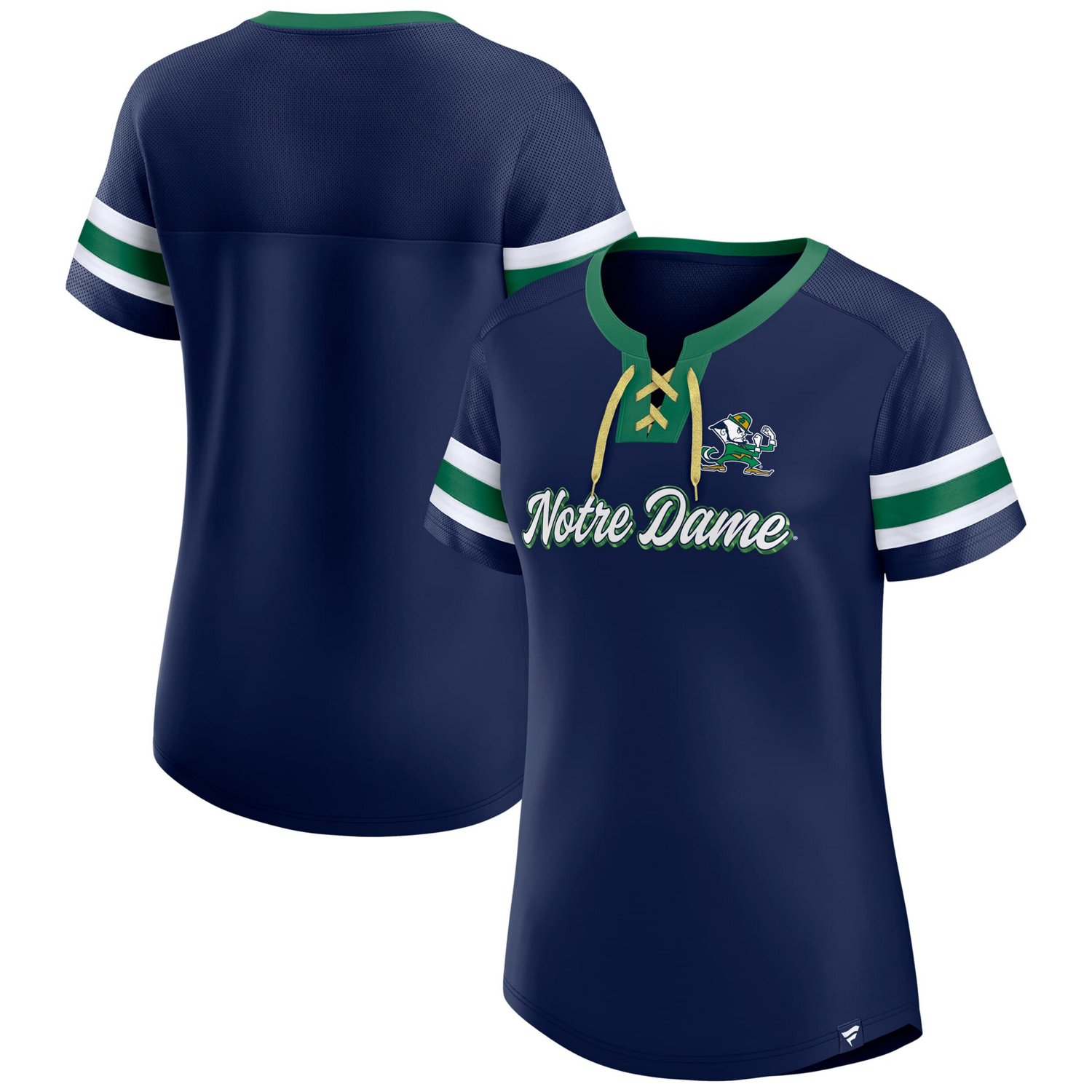 Fanatics Notre Dame Fighting Irish Iconic Athena Lace-Up T-Shirt | Academy