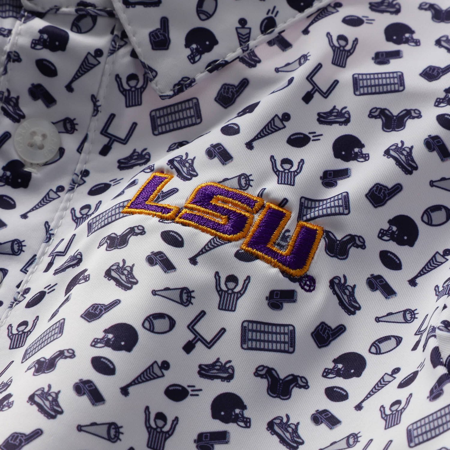 Garb LSU Tigers Tom Allover Print Performance Polo | Academy