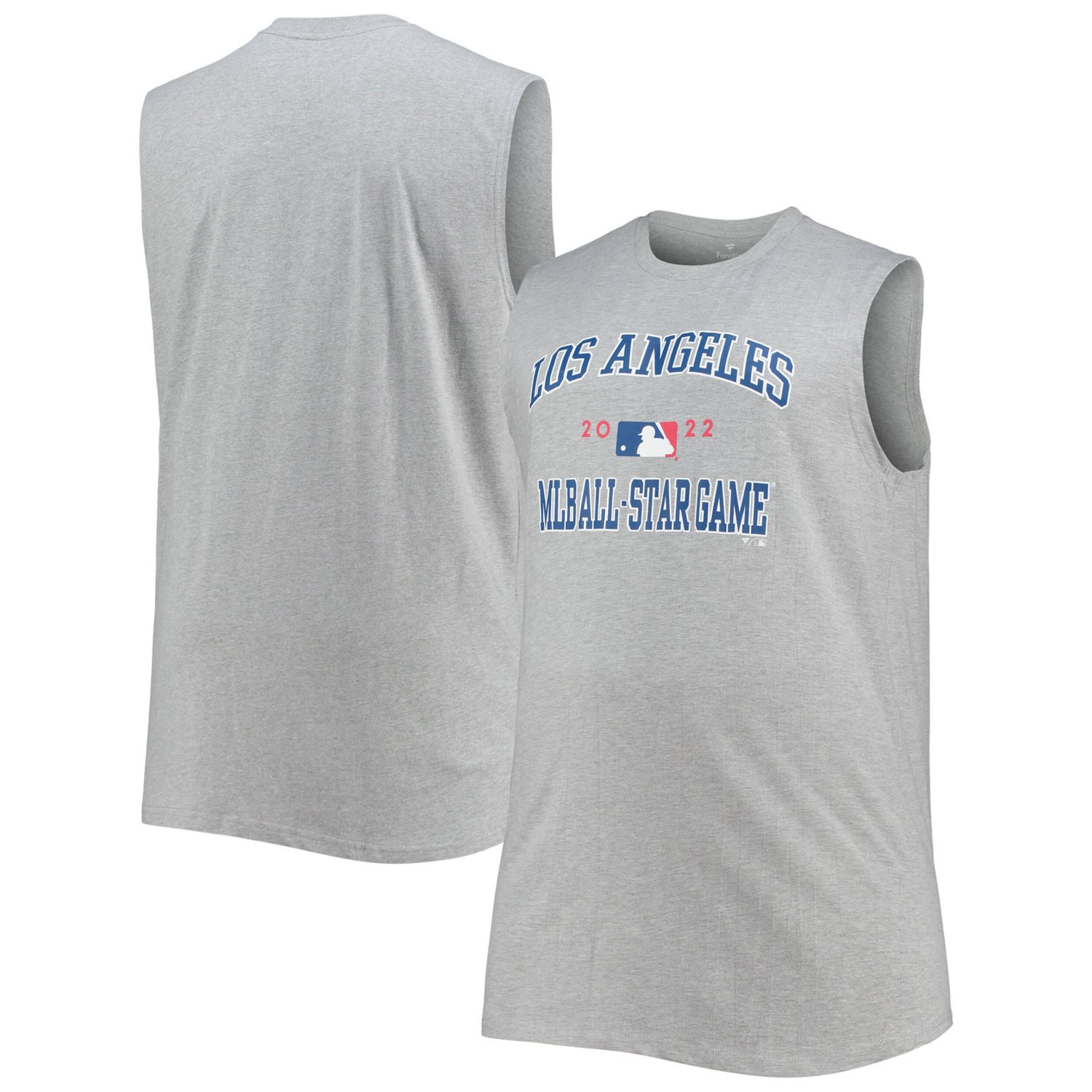 Heathered Gray 2022 MLB All-Star Game Big Tall Sleepwear Muscle Tank ...