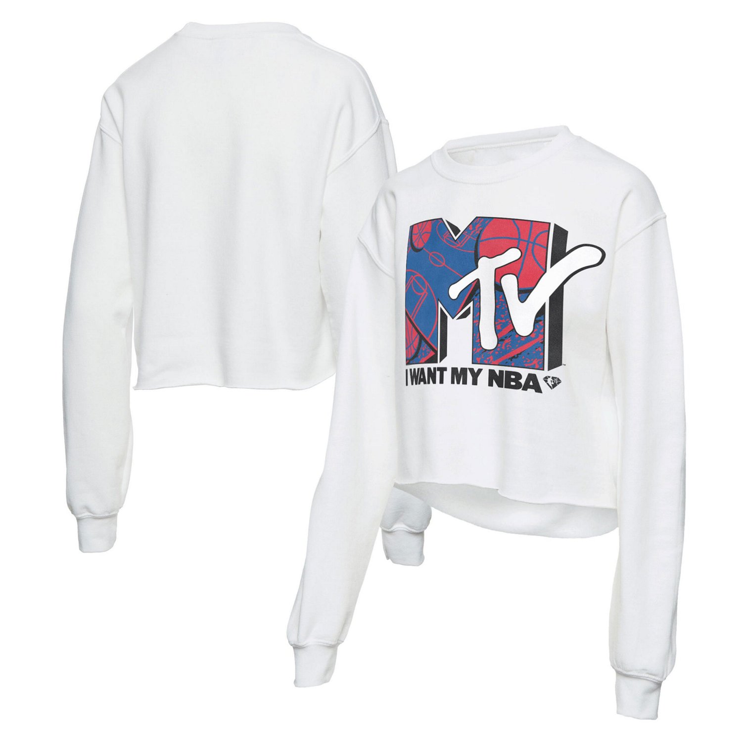 Junk Food NBA x MTV I Want My Cropped Fleece Pullover Sweatshirt | Academy