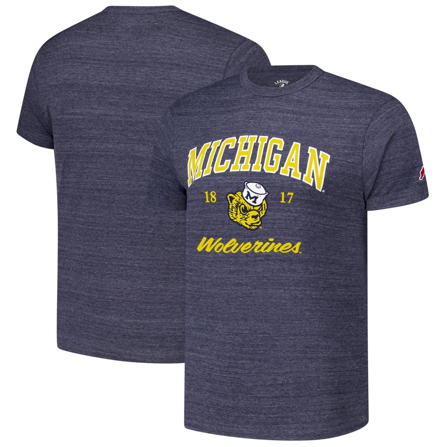 League Collegiate Wear Heather Michigan Wolverines Arch Script Victory ...