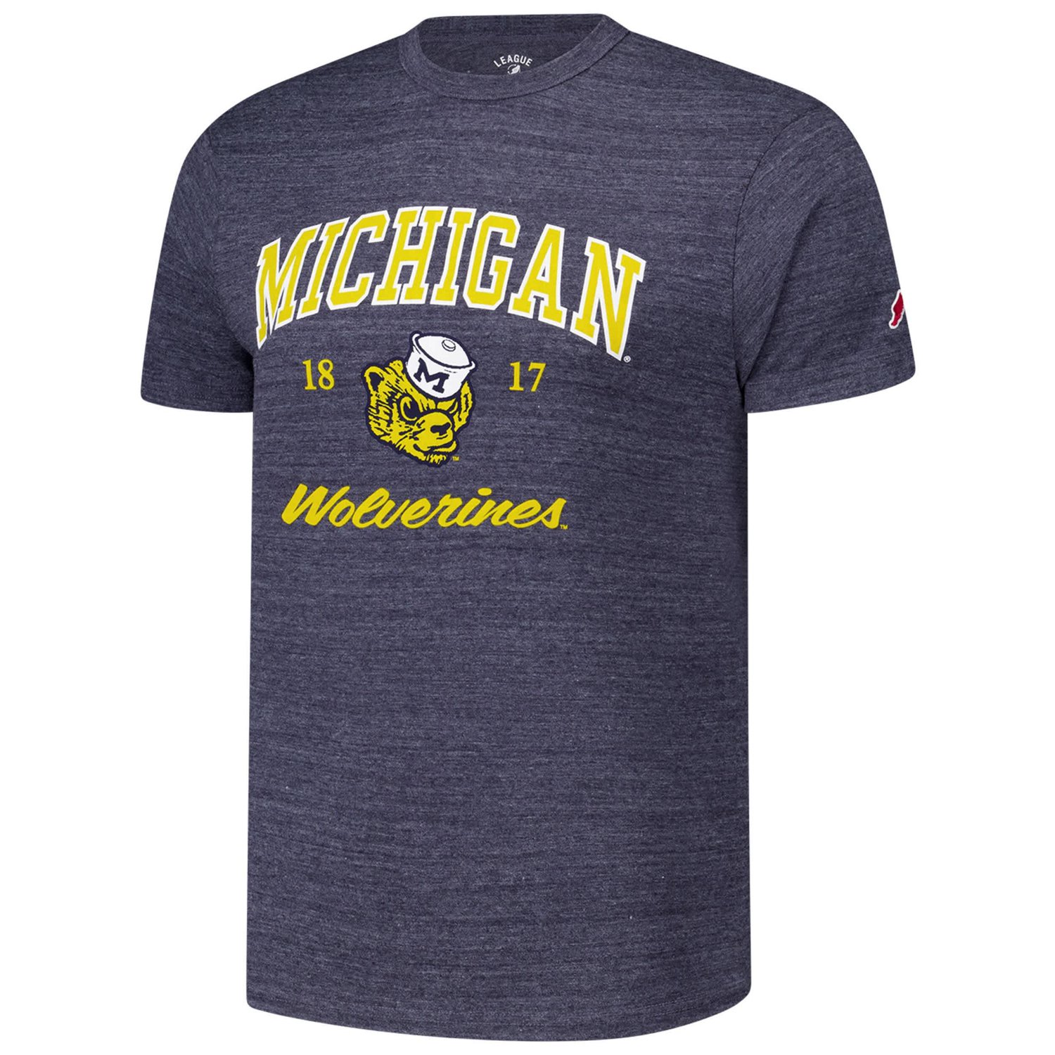 League Collegiate Wear Heather Michigan Wolverines Arch Script Victory ...