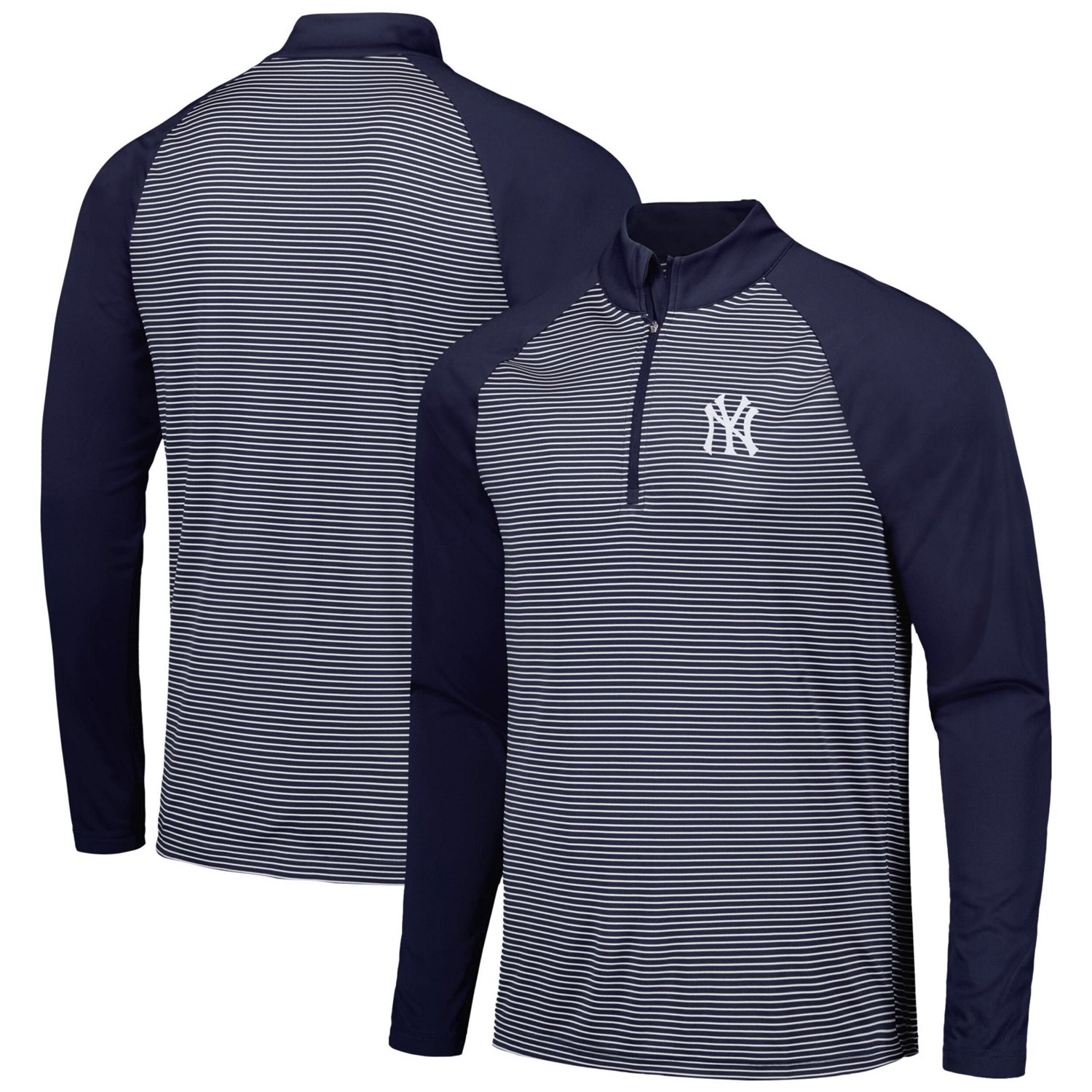 Levelwear New York Yankees Charter Striped Raglan Quarter-Zip Top | Academy