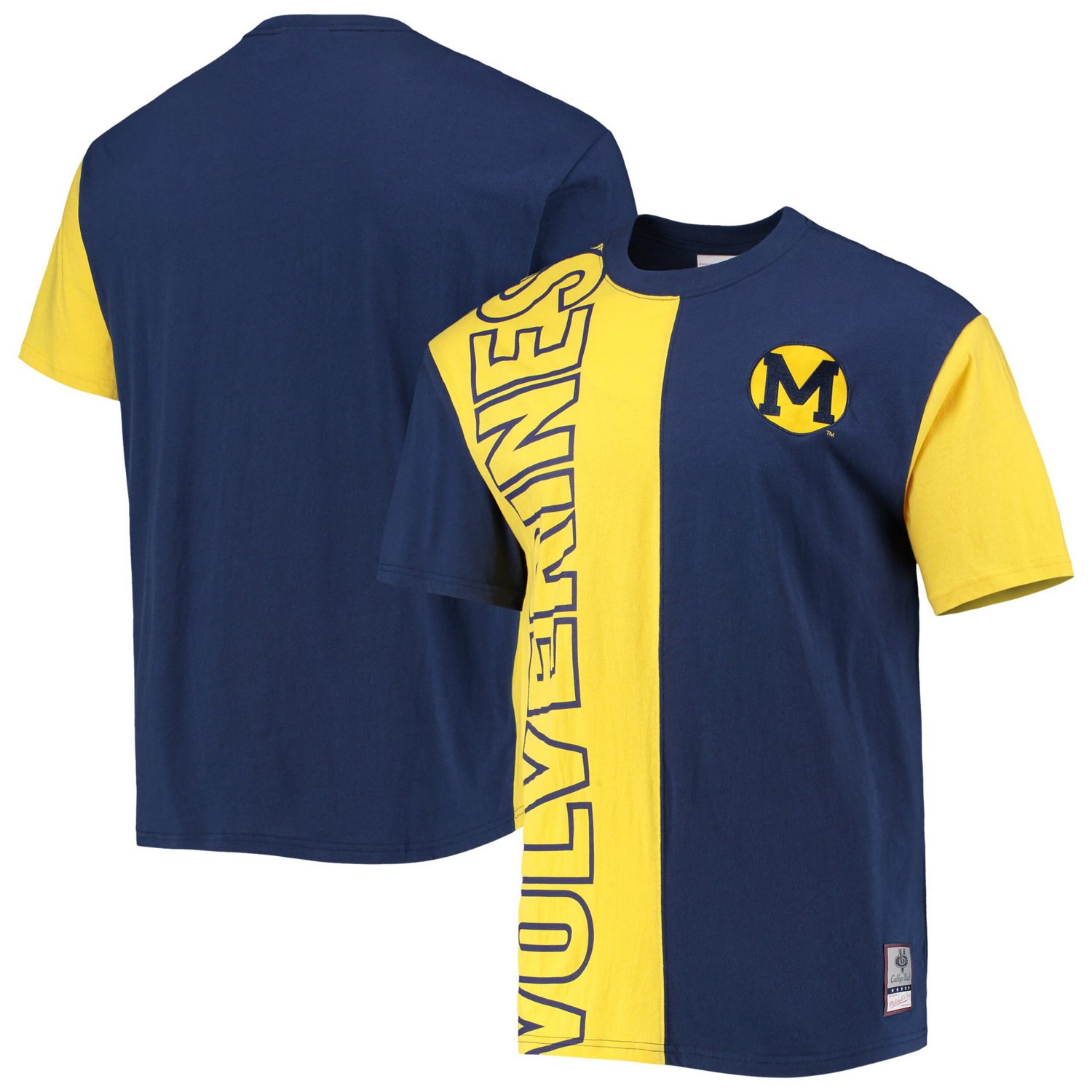 Mitchell Ness /Maize Michigan Wolverines Play By Play 20 T-Shirt | Academy