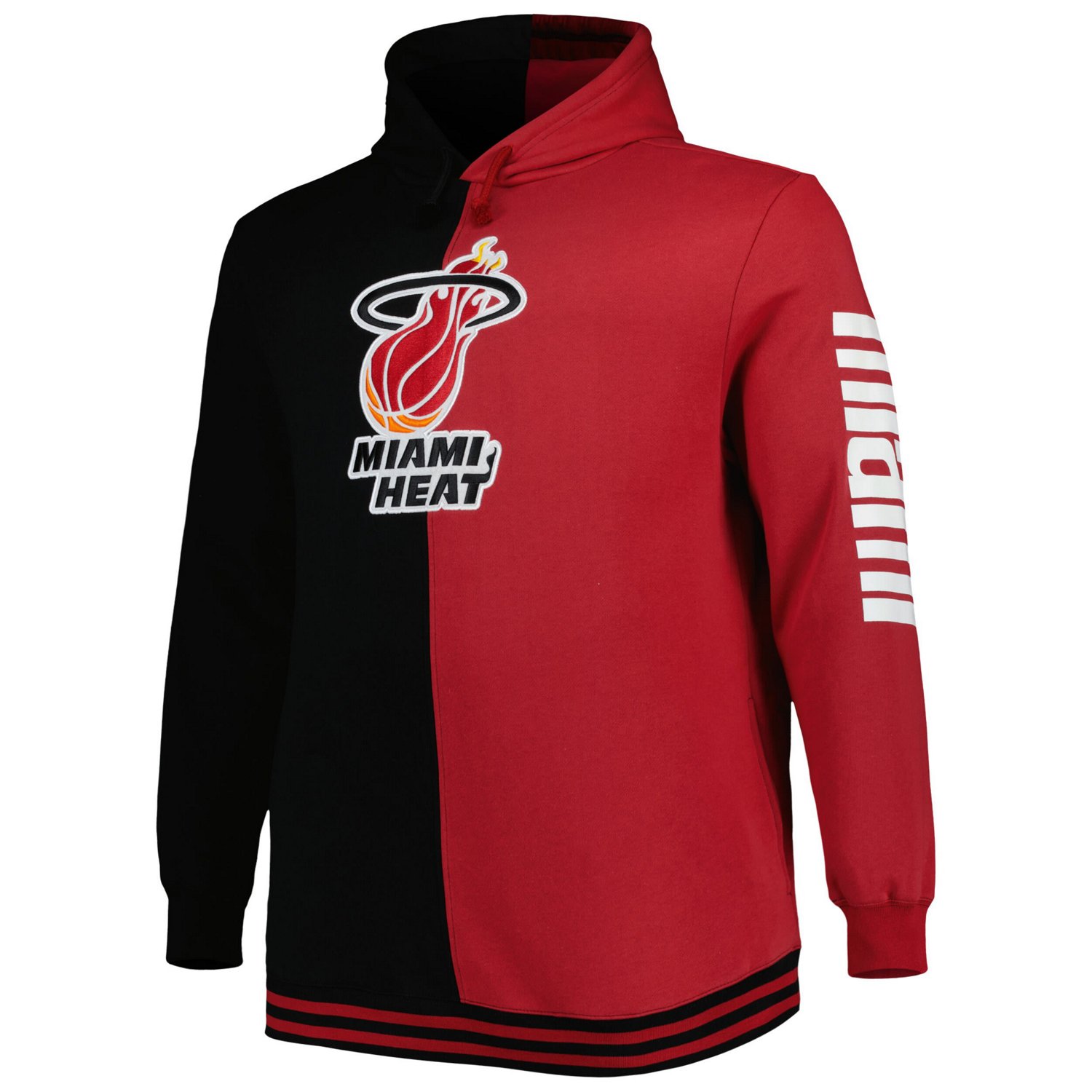 Mitchell Ness /Red Miami Heat Big Tall Hardwood Classics Split Pullover ...