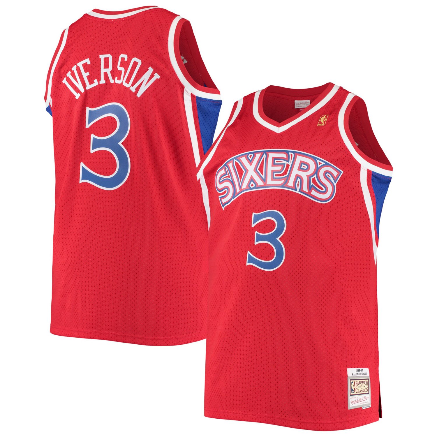 Mitchell Ness Allen Iverson Philadelphia 76ers 1996/97 Big Tall ...