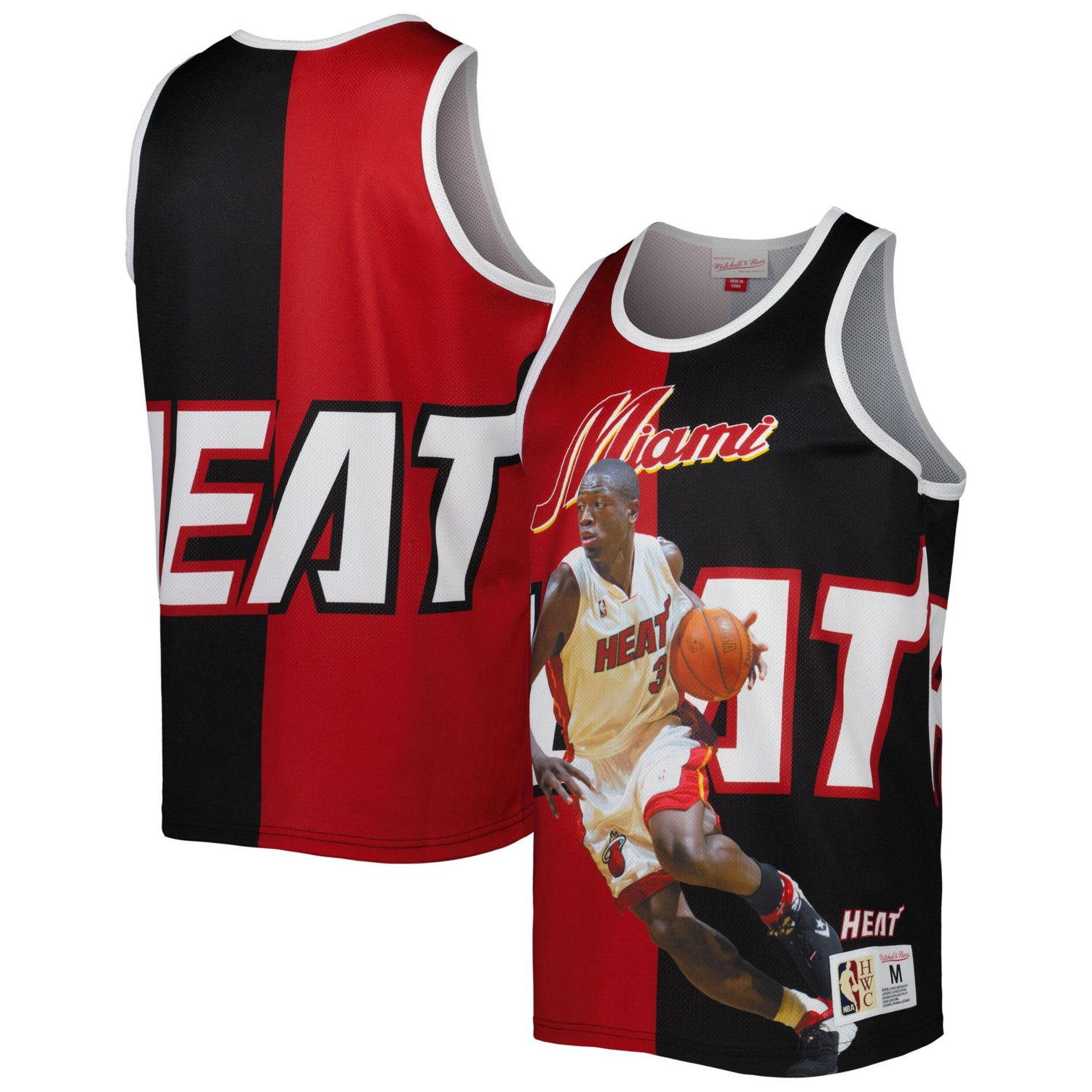Mitchell Ness Dwyane Wade /Red Miami Heat Sublimated Player Tank Top ...