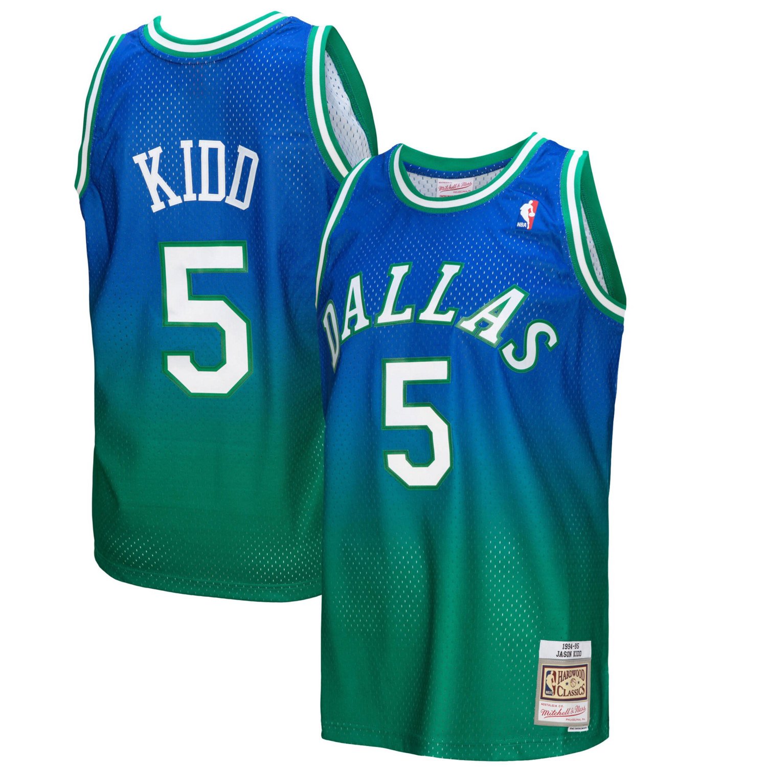 Mitchell Ness Jason Kidd /Navy Dallas Mavericks 1994/95 Hardwood ...