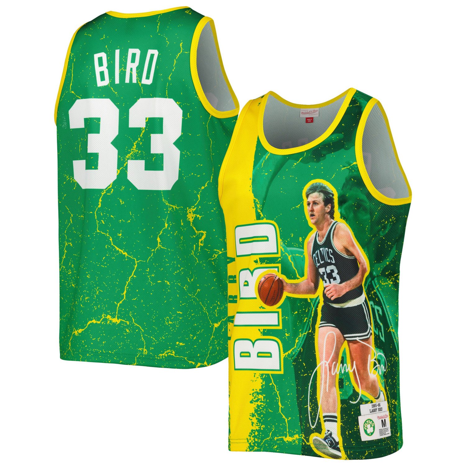 Mitchell Ness Larry Bird Kelly Boston Celtics 1985-86 Hardwood Classics ...